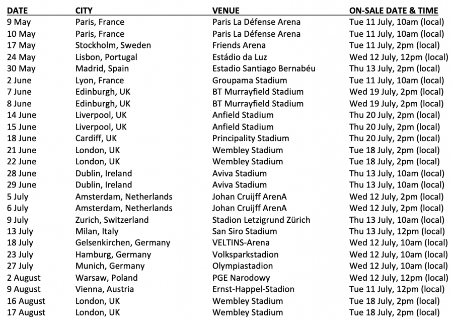 Taylor Swift | The Eras Tour dates announced - LAST TOUR
